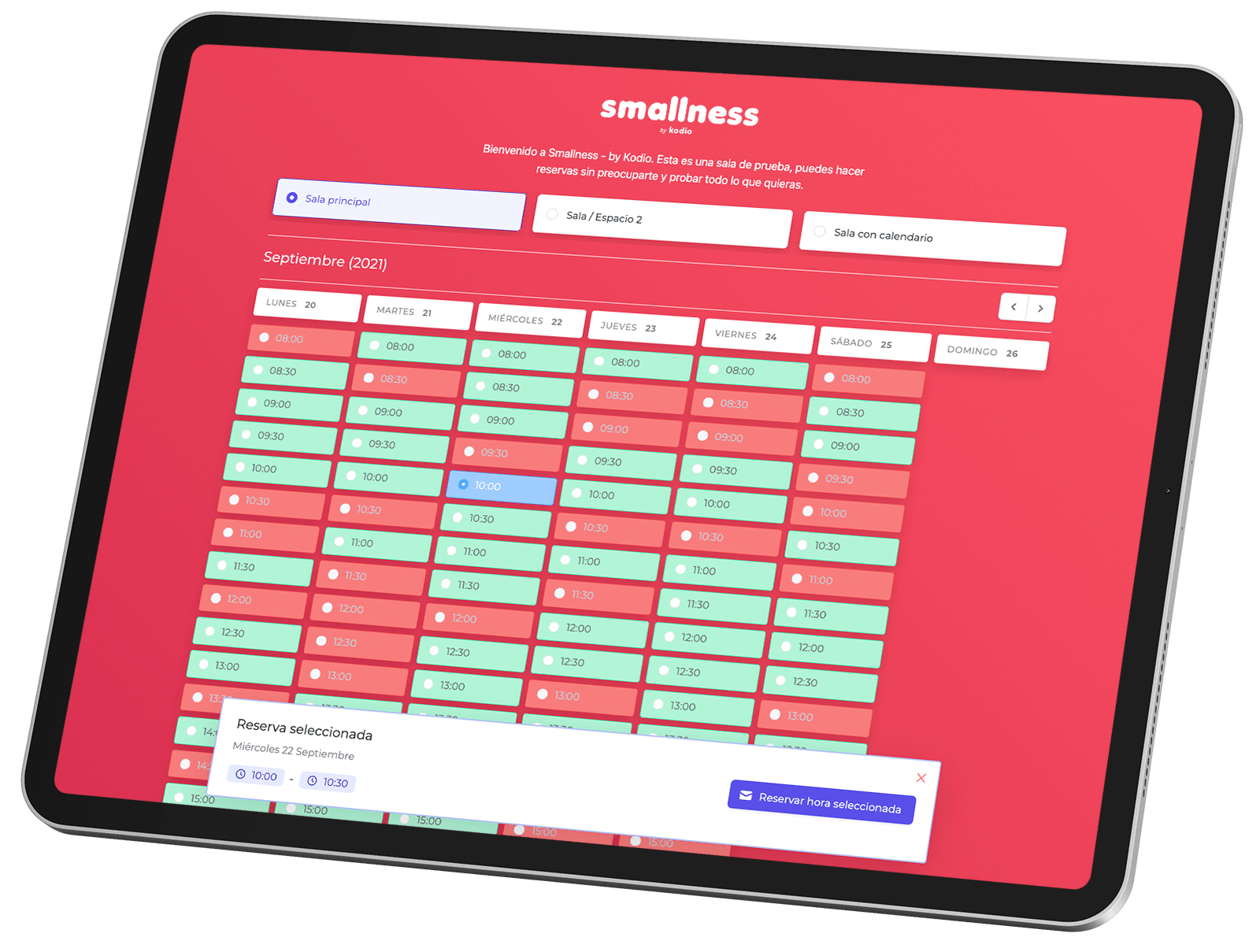 Smallness - Gestor de reservas y citas previas online